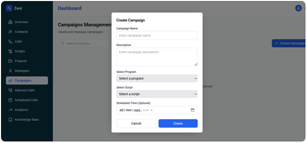 Zeni – Smart Call Automation Platform